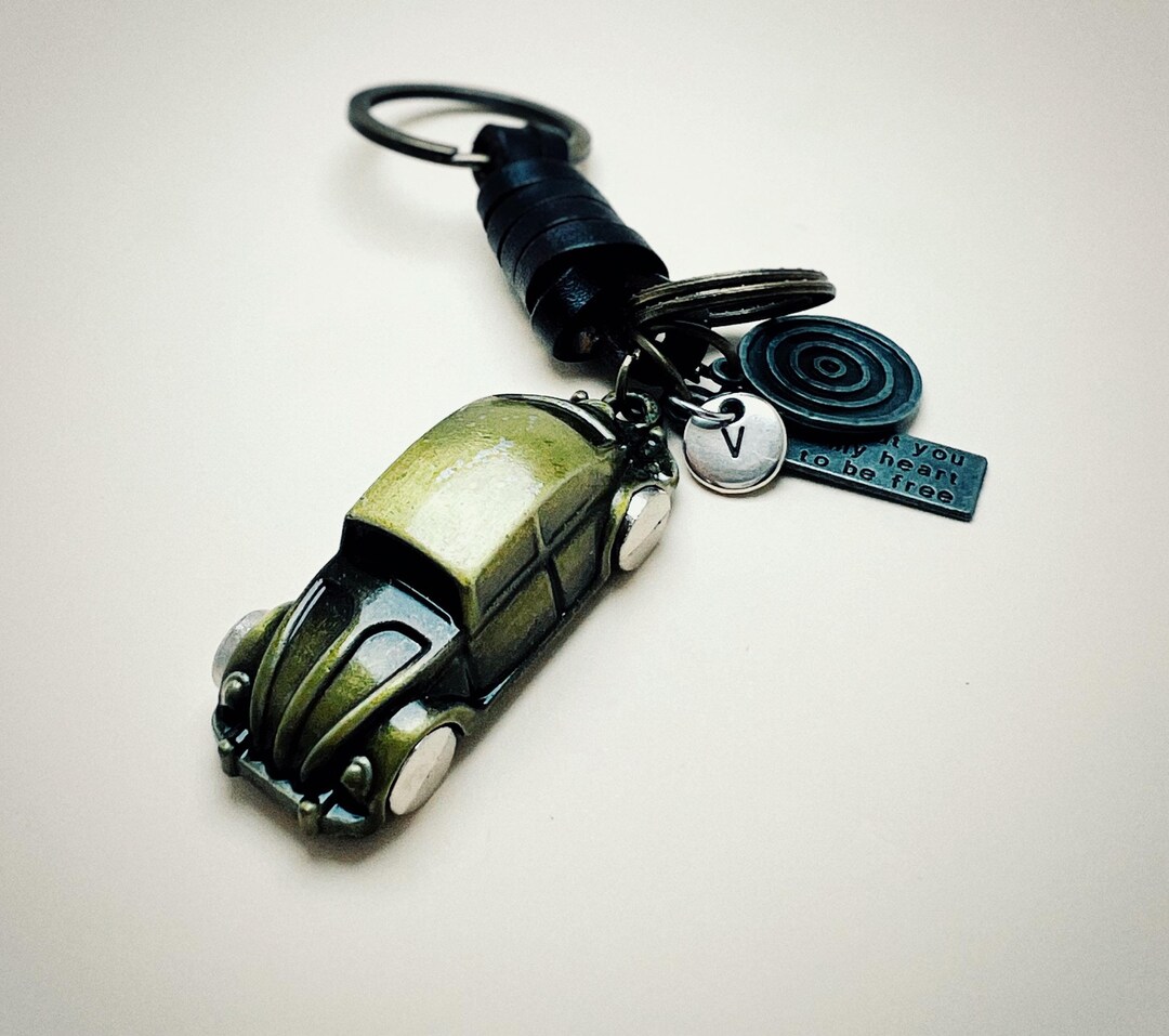 Classic Car Leather Keychain, Vintage Keychain, Classic Car Lover Gift ...