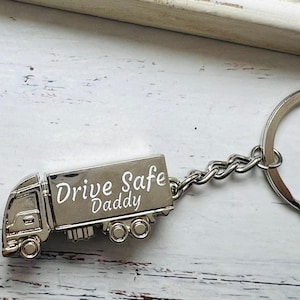 Personalized Truck Driver Keychain, Safe Driving Keychain, Personalized ...