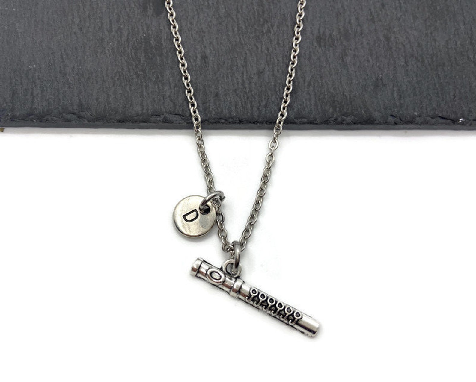 Flute necklace Flute Gifts Flute Jewelry Flute Player Gift | Etsy