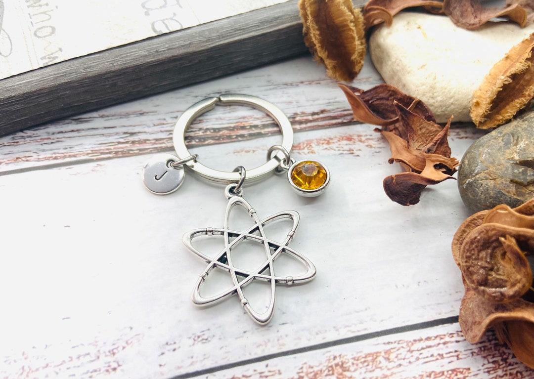 Atom Keyring Atom Keychain Physics Gift Science Gift - Etsy
