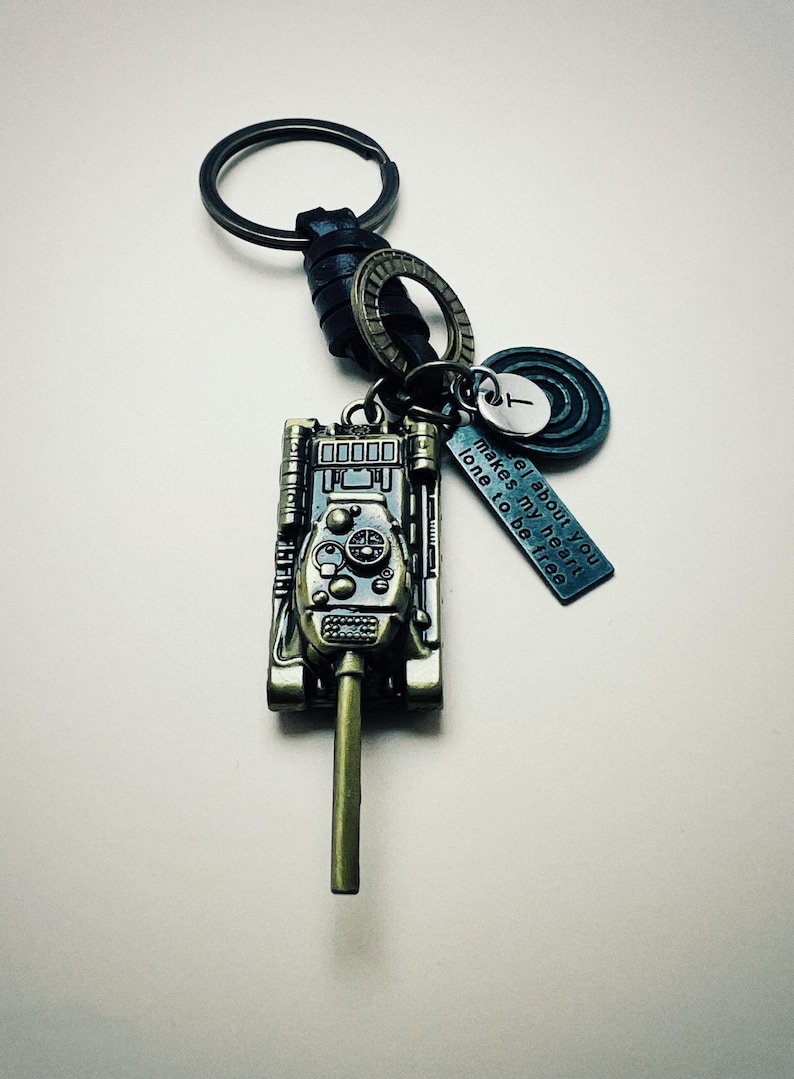 Army Tanks Leather Keychain, Military Army, Tank, Custom Keychain ...