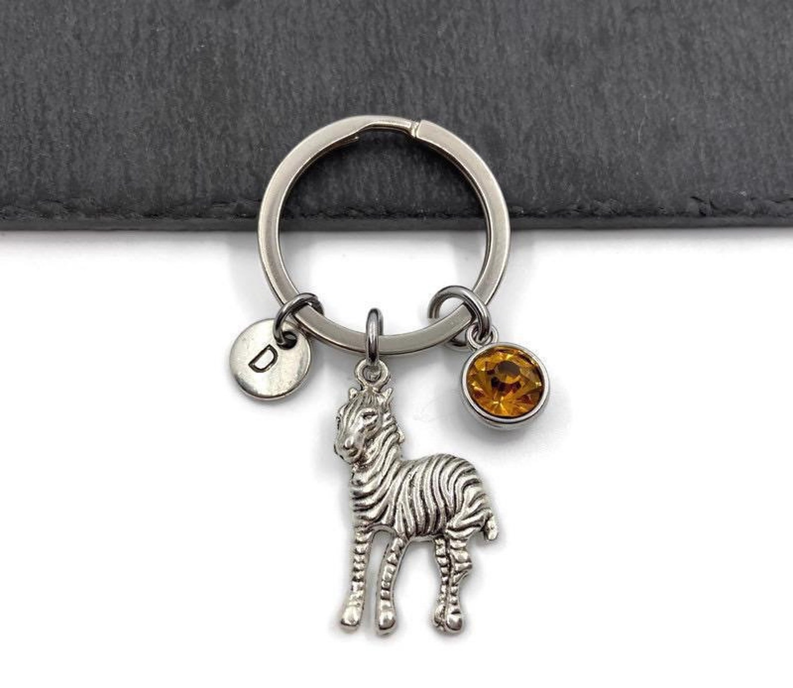 Zebra Keychain Zebra Gift Zebra charm gift Zebra keyring | Etsy