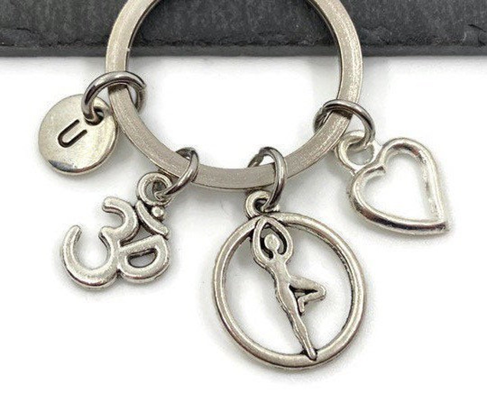 Yoga Keyring Yoga Keychain Yoga Inspired Gifts Yoga Om | Etsy