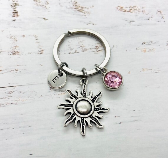 Sun Keychain Sun Keyring Sun Key Ring Sun Key Chain Sun - Etsy
