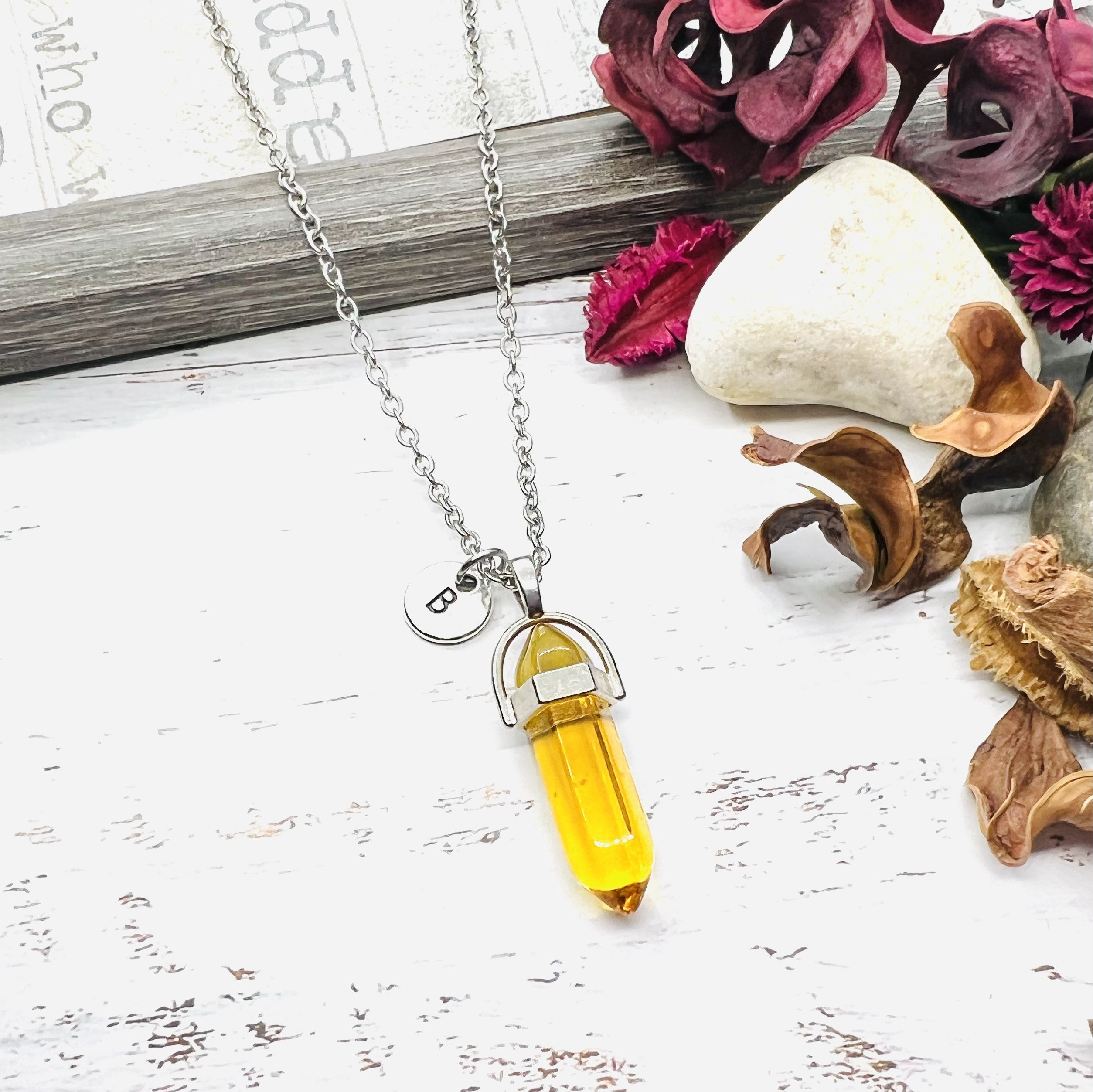 Yellow Crystal Necklace