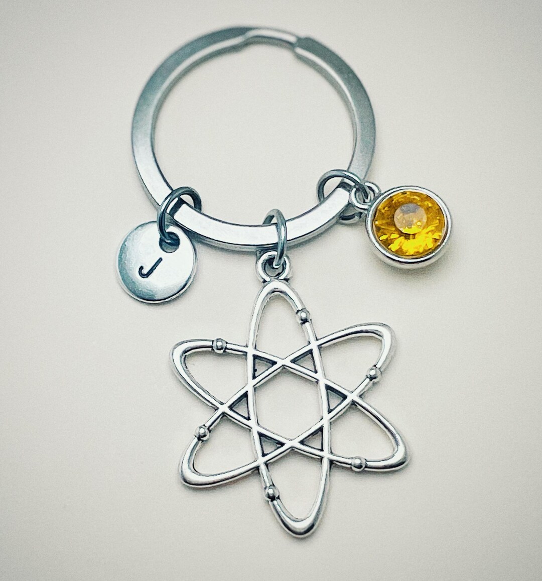Atom Keyring, Atom Keychain, Physics Gift, Science Gift, Physics ...