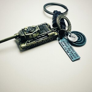 Army Tanks Leather Keychain, Military Army, Tank, Custom Keychain ...