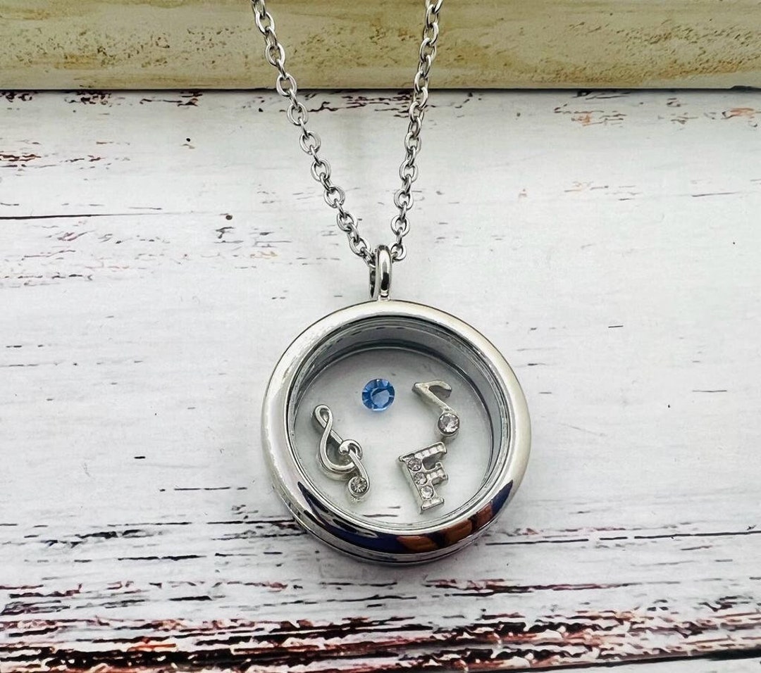 Music Locket, Music Memory Locket, Music Charm Necklace, Music Gift ...