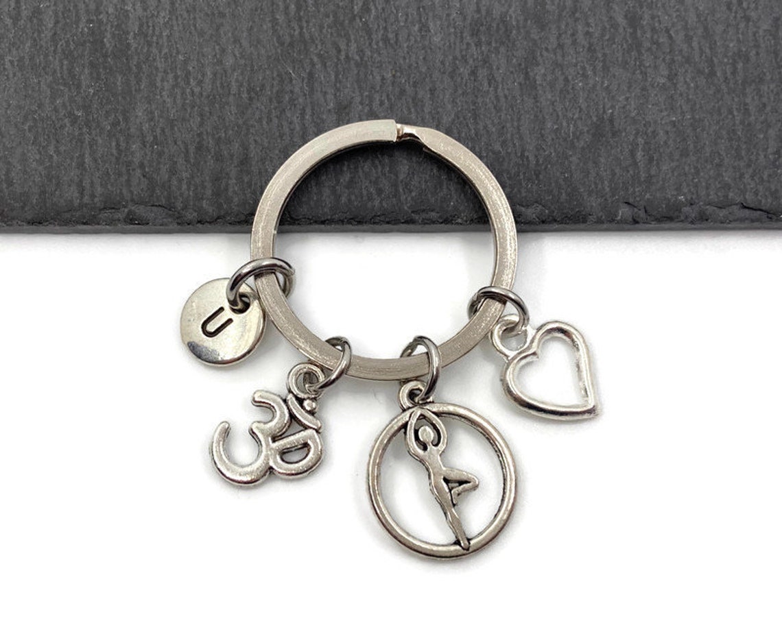 Yoga Keyring Yoga Keychain Yoga Inspired Gifts Yoga Om | Etsy
