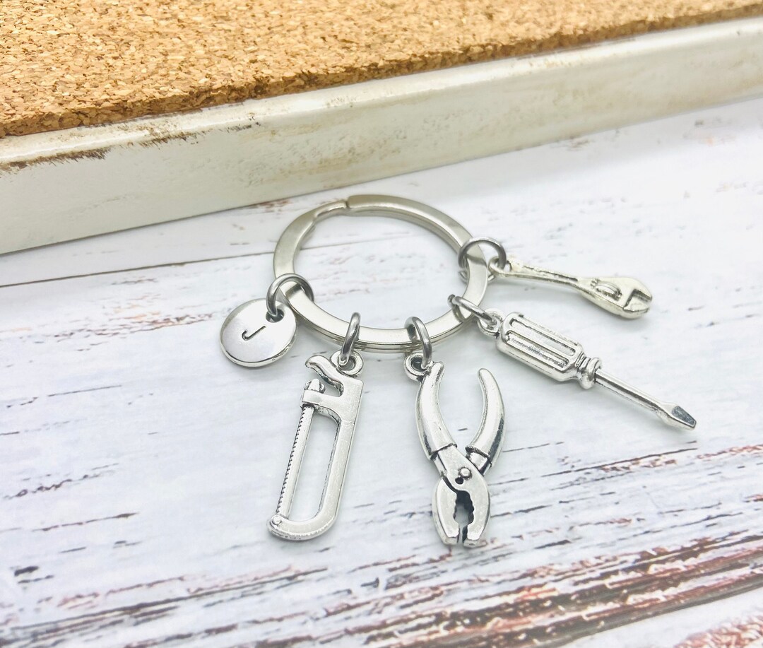 Work Tool Keychain, Screwdriver, Saw, Plier, Drill, Tool Keychain, Gift ...