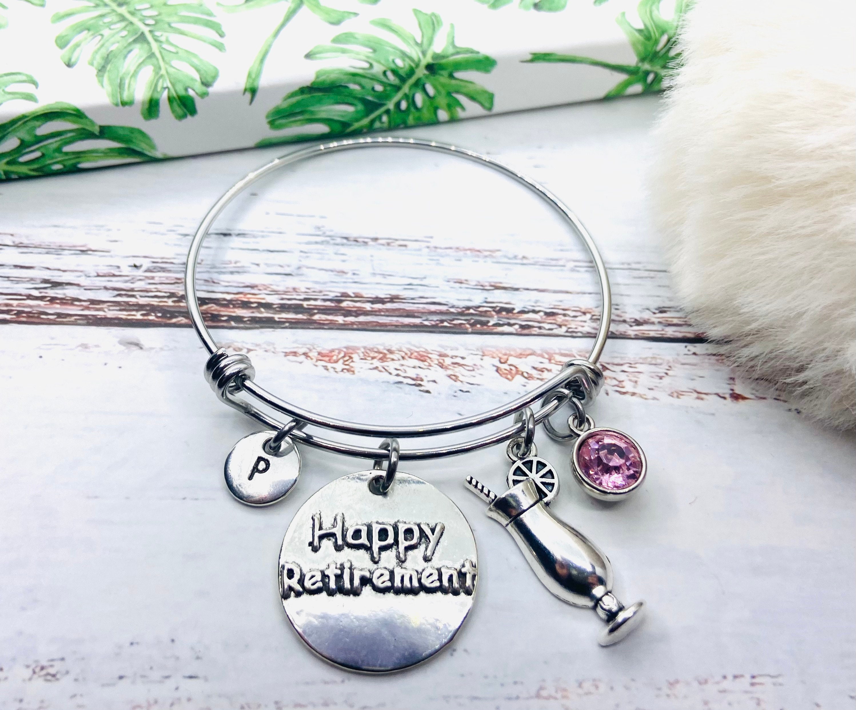 Happy Retirement Bracelet Beach Bracelet for Her Beach | Etsy