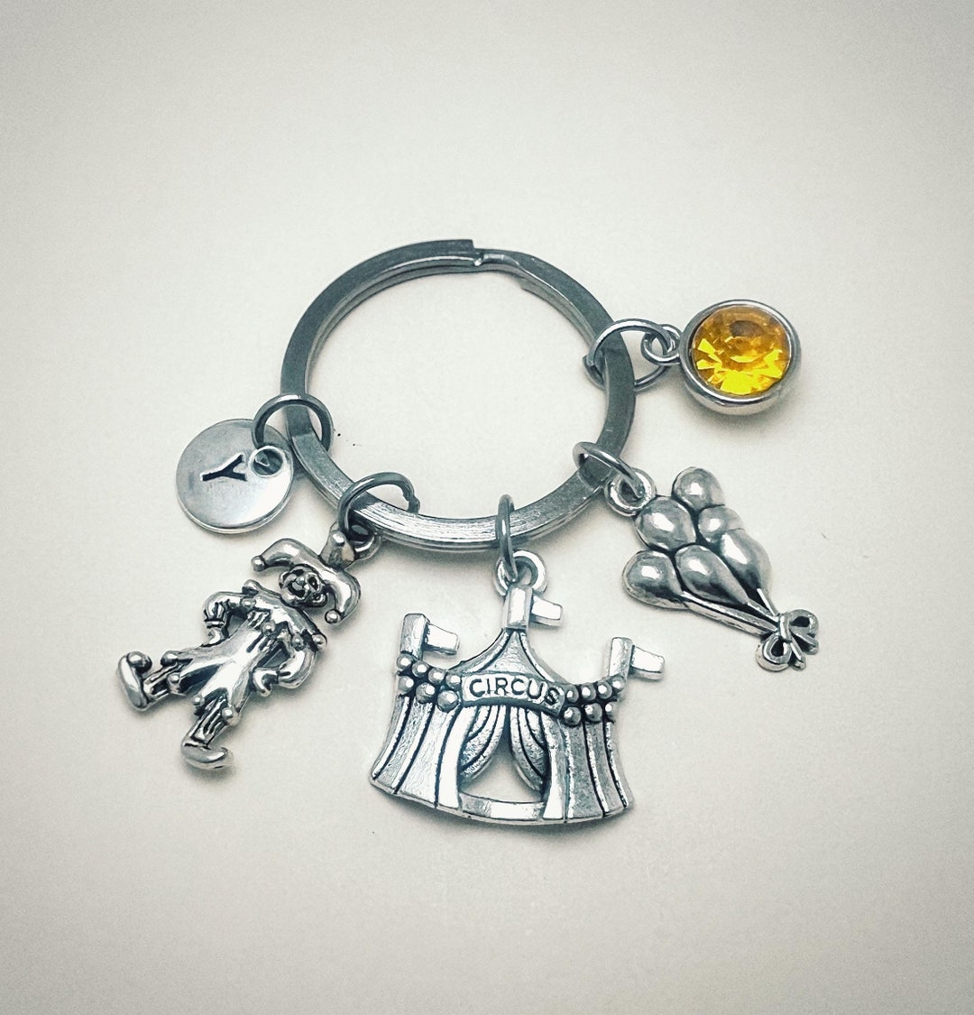 Circus Tent Keychain, Clown Pendant, Circus Keychain, Custom Keychain ...