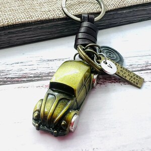 Classic Car Leather Keychain, Vintage Keychain, Classic Car Lover Gift ...