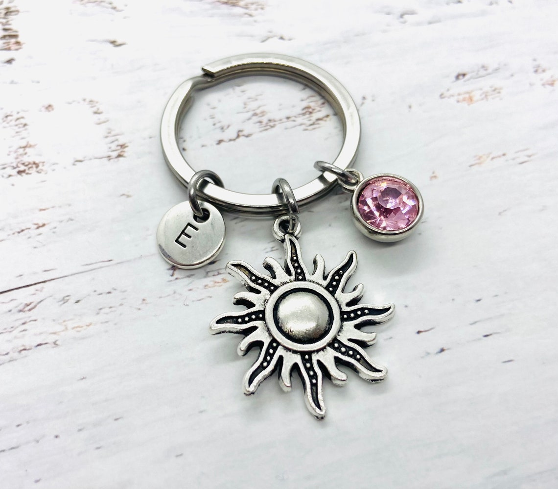 Sun Keychain Sun Keyring Sun Key Ring Sun Key Chain Sun - Etsy