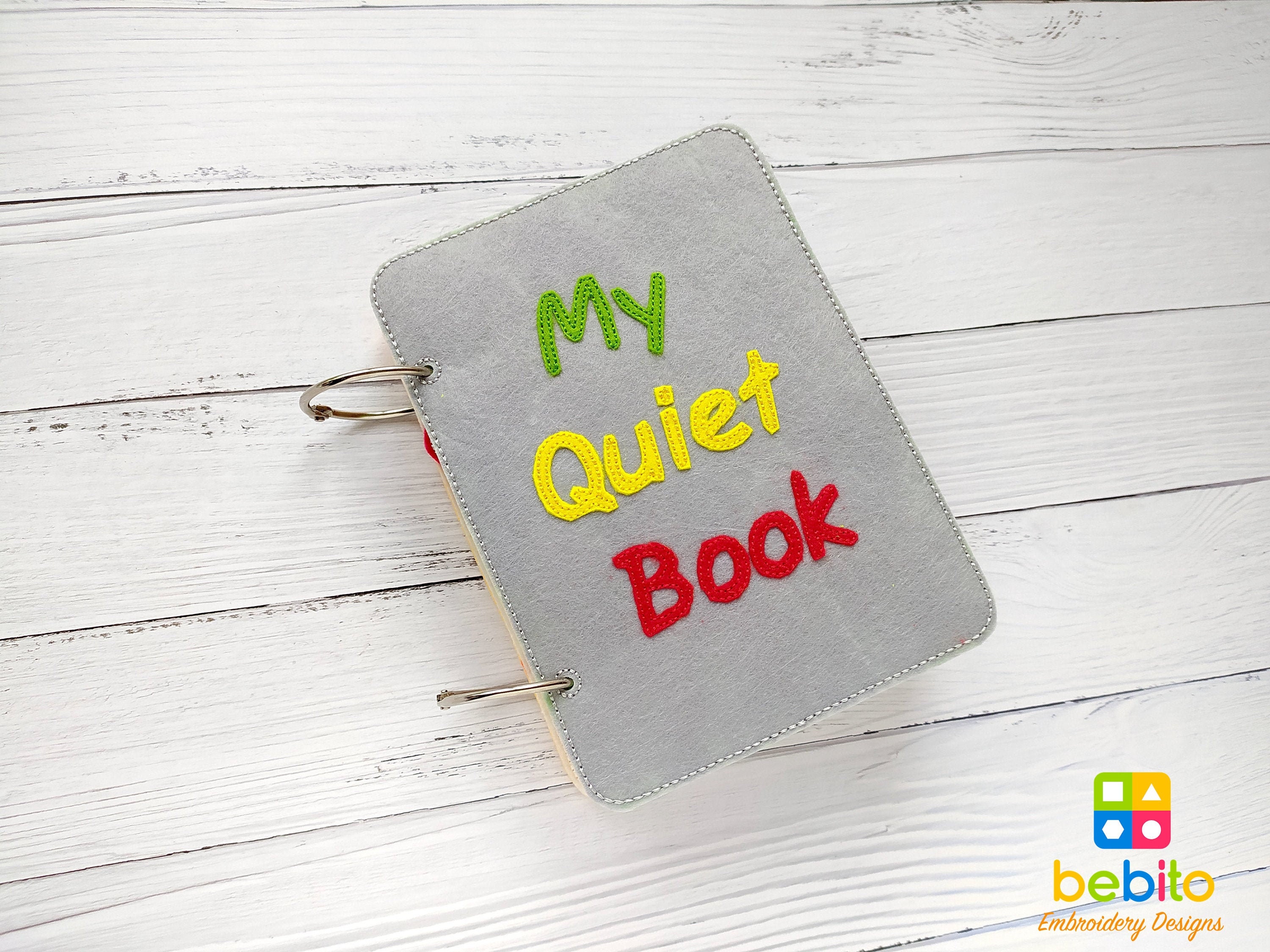 My Quiet Book ITH 5x7 Cover Page, ITH Qiet Book, Busy Book, Machine ...