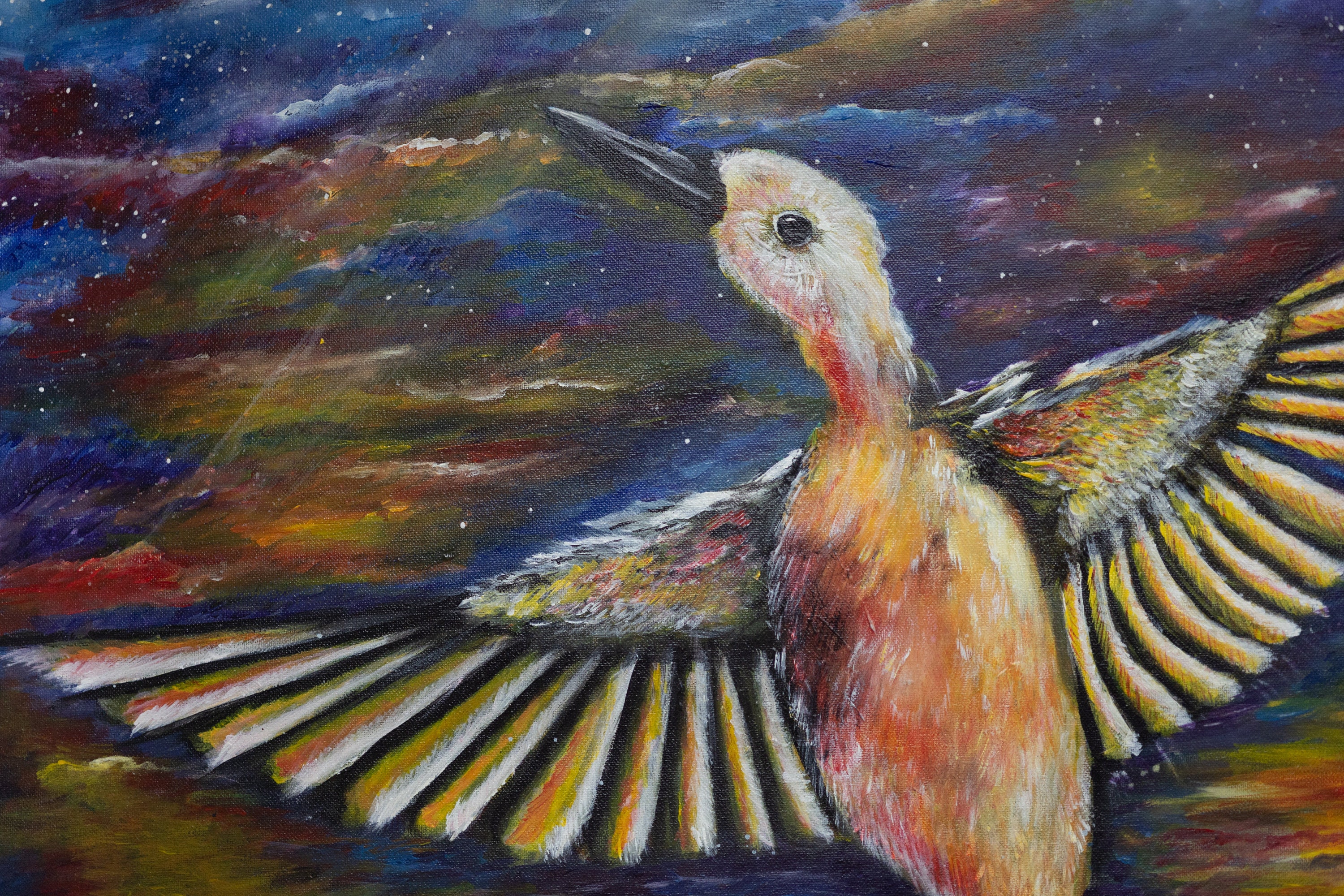 Blind Bird an Original Painting - Etsy