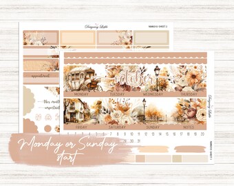 September B2S Monthly View Kit for Use in the Penny B6 Planner - Etsy