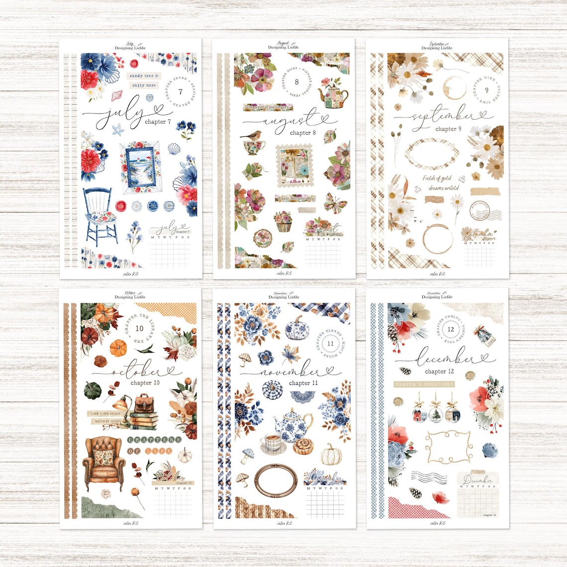 Monthly Intro Planner Sticker Kit Bundle ~ 12 Months - Etsy