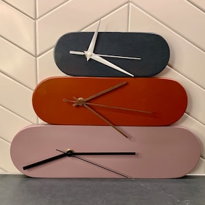 OBLONG CLOCK - Medium - Modern Wall Clock - Choice of Color! - Etsy