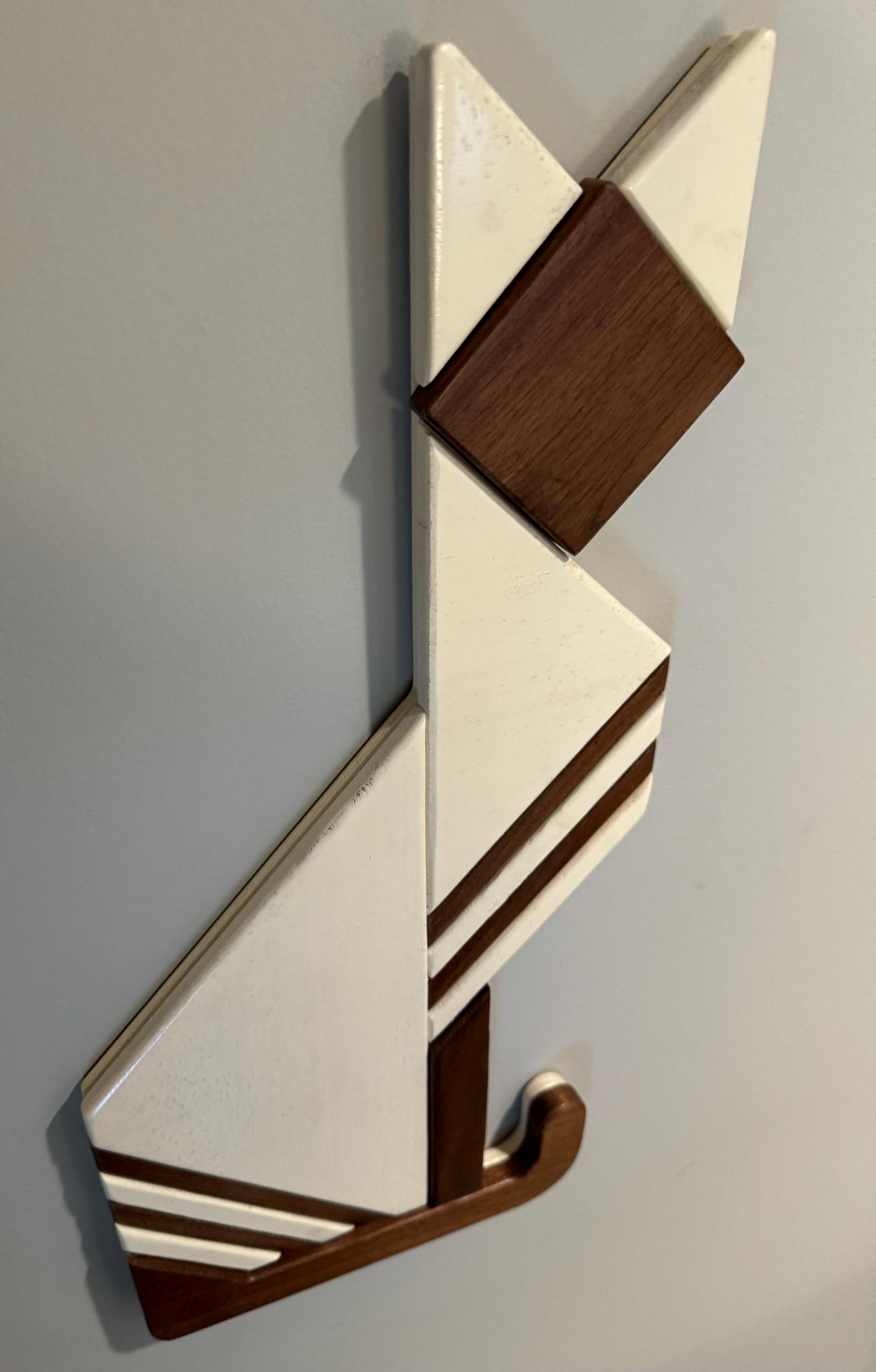 Geocat - Large- Geometric Wood Cat - Wall Art - Choice of Colors - Etsy