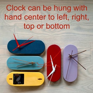 OBLONG CLOCK - Medium - Modern Wall Clock - Choice of Color! - Etsy