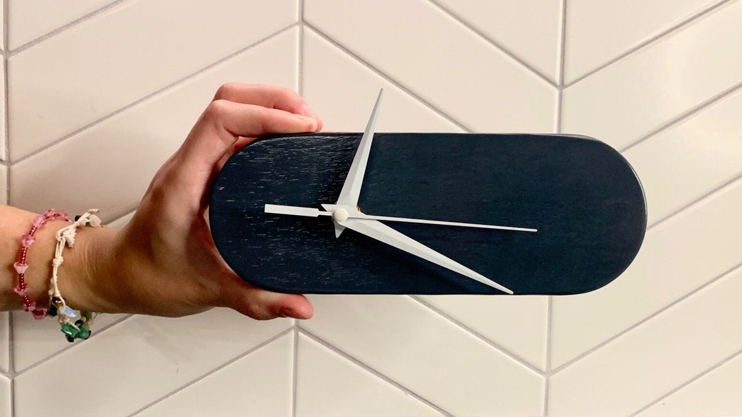 OBLONG CLOCK - Small - Modern Wall Clock - Choice of Color! - Etsy