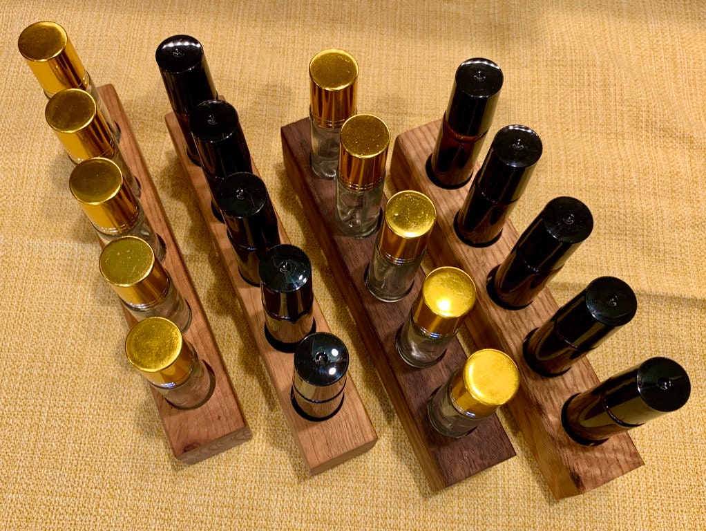 Essential Oil Holder - Fits All 10ml Roller Bottles - Four Wood to ...