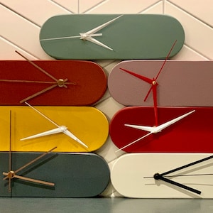 OBLONG CLOCK - Medium - Modern Wall Clock - Choice of Color! - Etsy