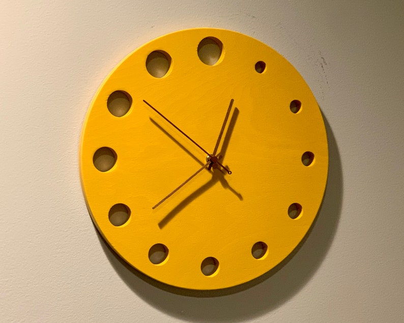 14" MODERN WALL CLOCK - Seven Colors! - Etsy