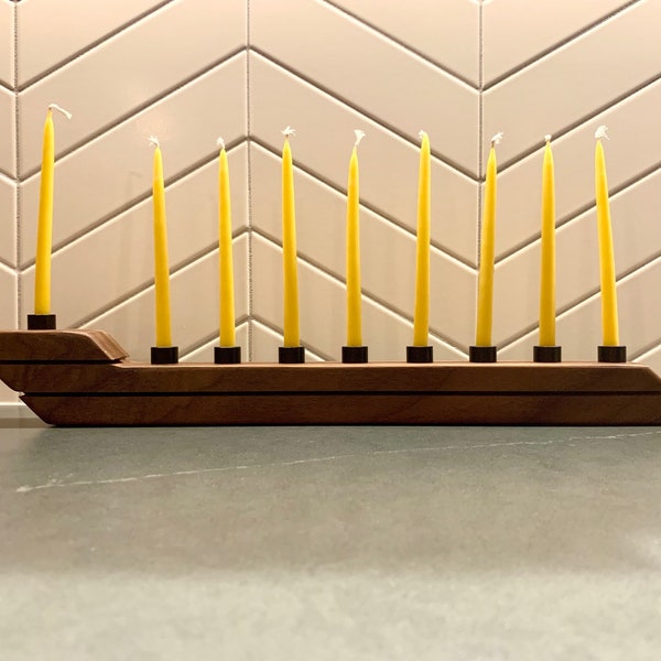Wood Menorah - Etsy