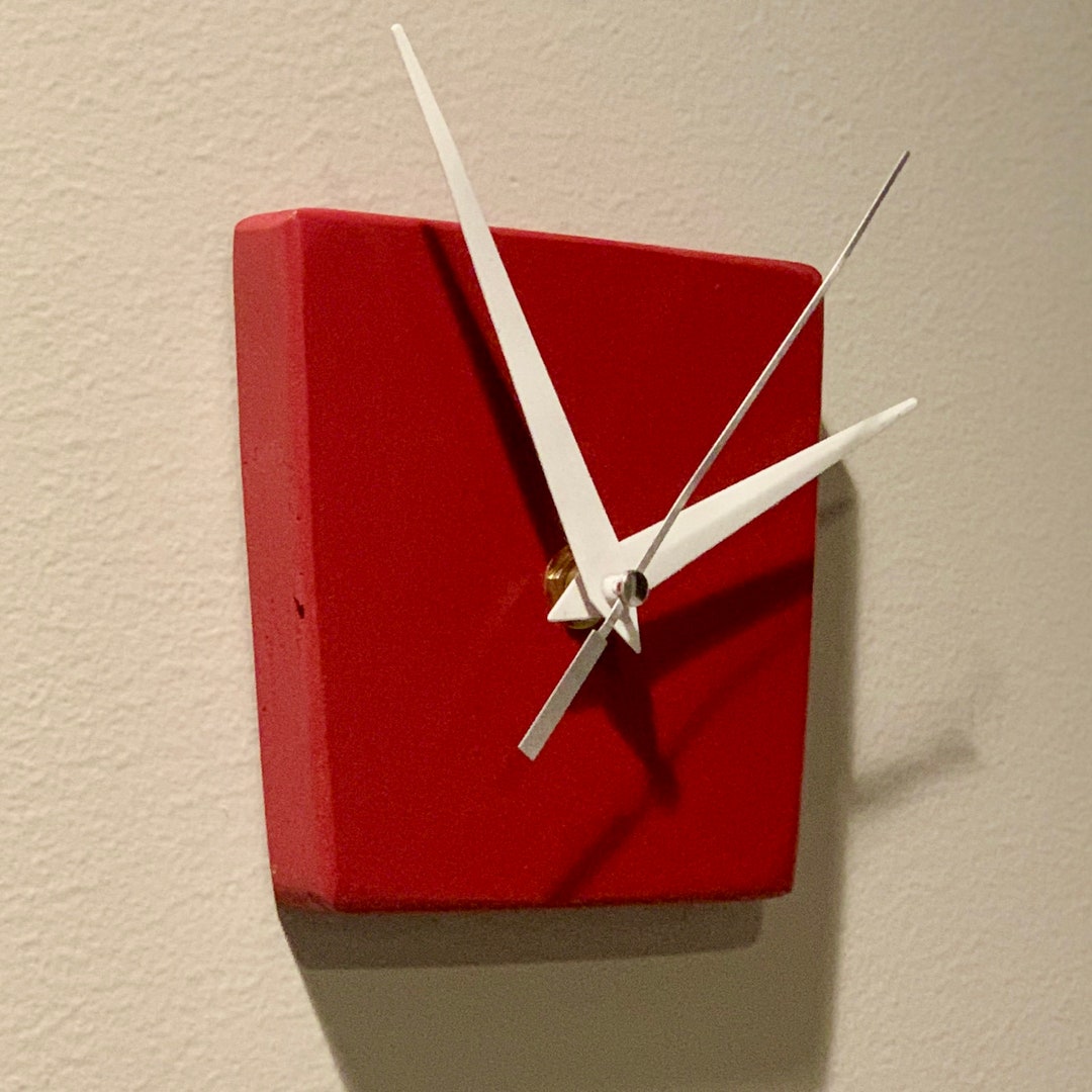 KINDA SQUARE - Small - Modern Wall Clock - Choice of Color! - Etsy