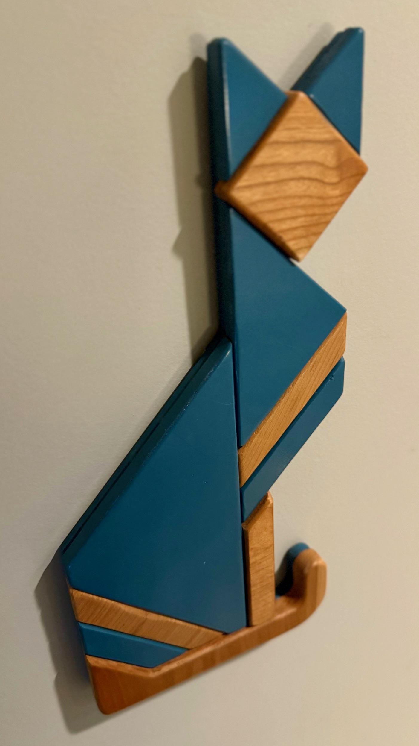 Geocat - Medium - Geometric Wood Cat - Wall Art - Choice of Colors - Etsy