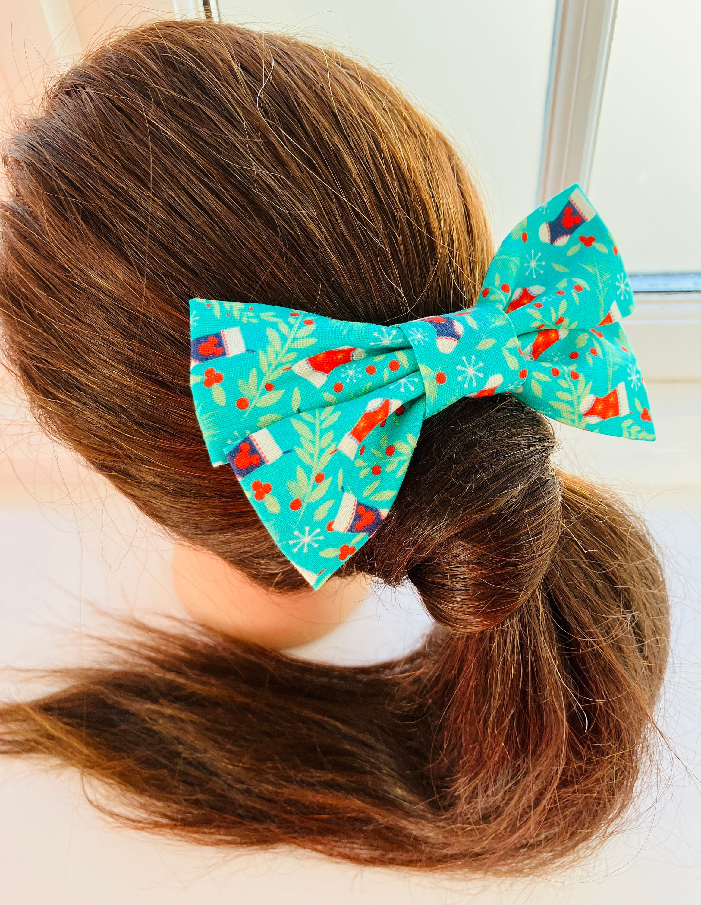 The Christmas Stockings Christmas Hair Bow - Etsy UK