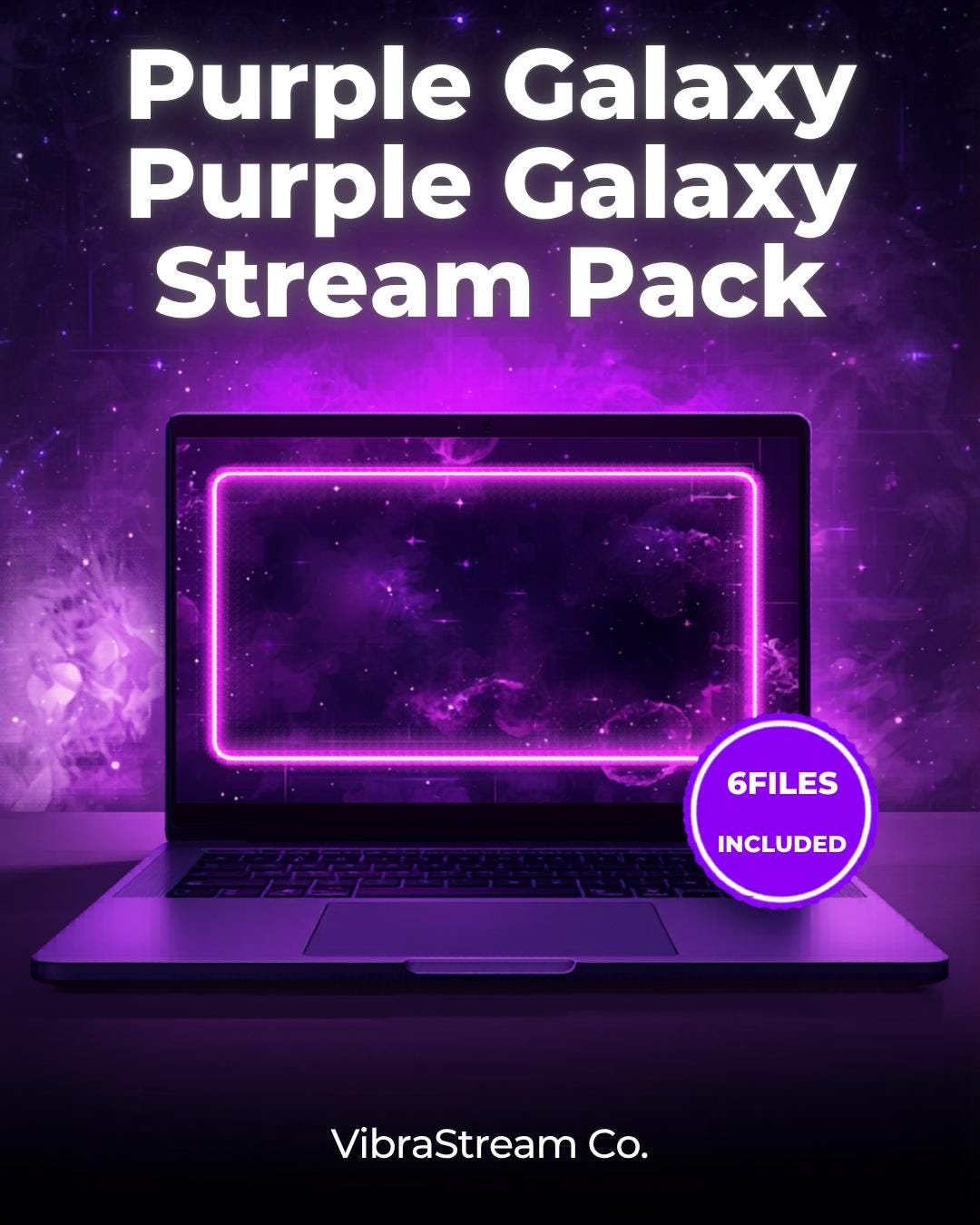 Purple Galaxy Stream Overlay Pack | Twitch Overlay | Gaming Overlay ...