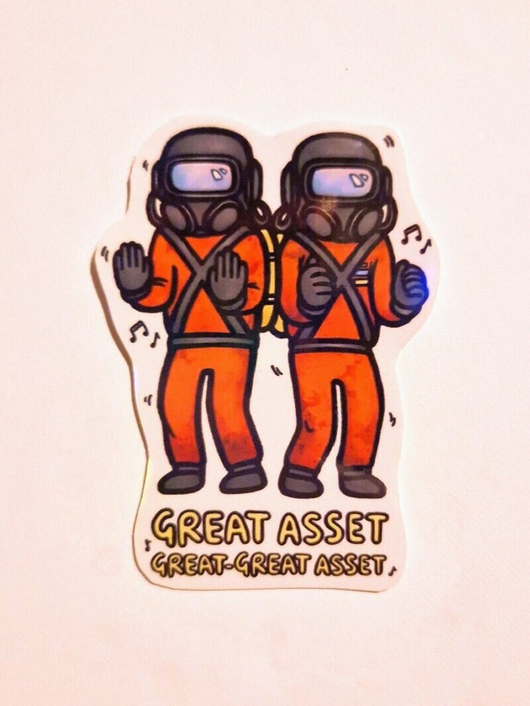 Lethal Company Great Asset Song and Dance Meme Holographic Rainbow ...