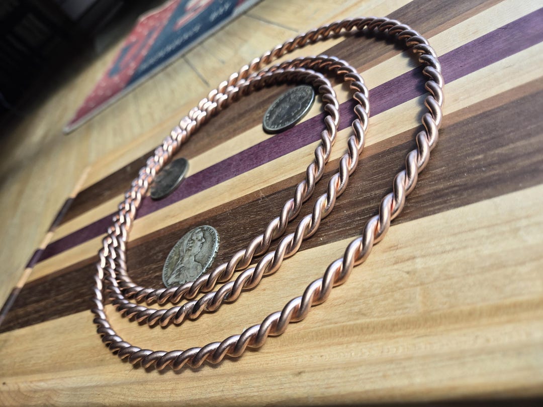 Braze Welded 6 Gauge Copper Tensor Ring Set: Sacred, Lost, Empowerment ...