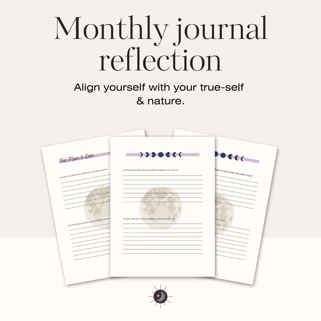 Full Moon Journal and Full Moon 2024 Calendar: - Etsy Australia