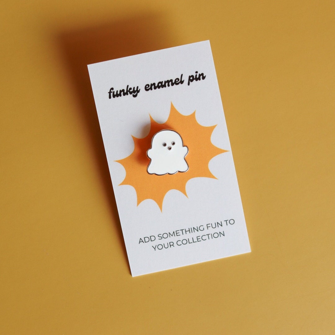 Mini Ghost Enamel Pin | Cute Kawaii-inspired Halloween Ghost for the ...