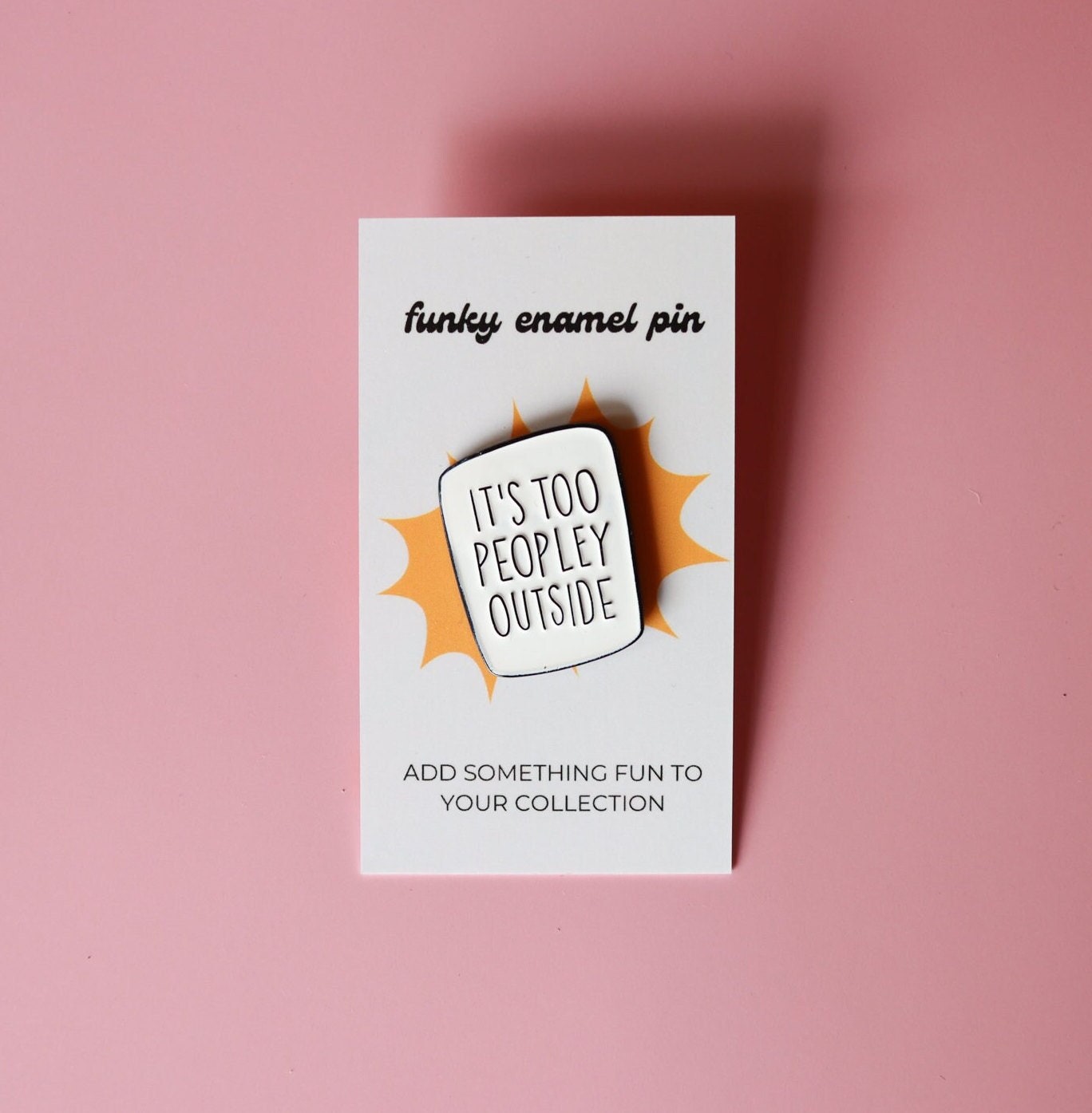 Sarcastic Anti-social Funky Enamel Pin | Funny Leave Me Alone Black ...