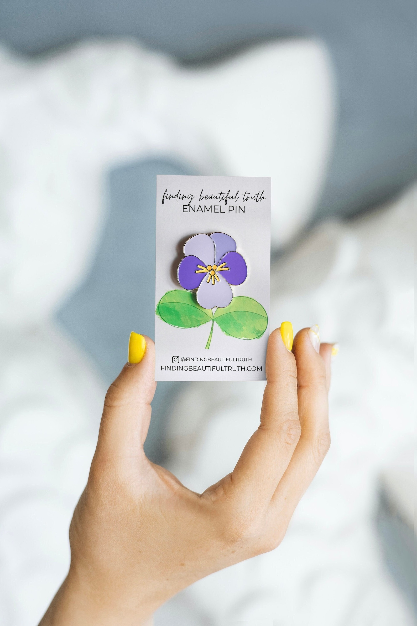 Purple Flower Violet Enamel Pin | Finding Beautiful Truth | Floral ...