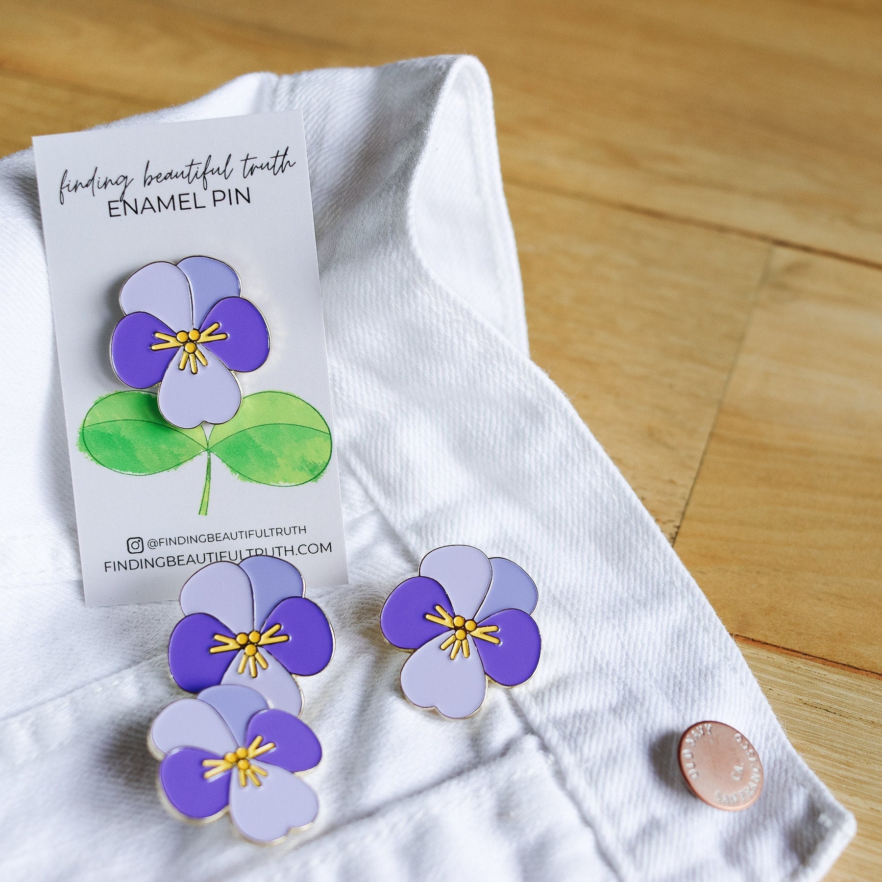 Purple Flower Violet Enamel Pin | Finding Beautiful Truth | Floral ...