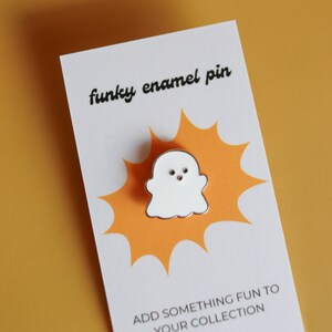 Mini Ghost Enamel Pin | Cute Kawaii-inspired Halloween Ghost for the ...