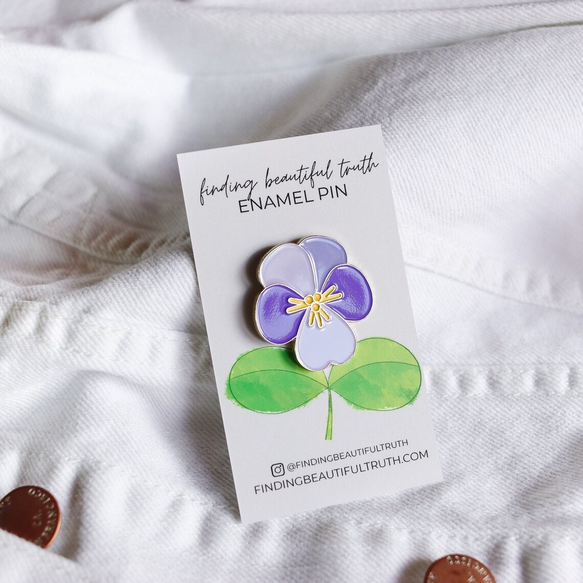 Purple Flower Violet Enamel Pin | Finding Beautiful Truth | Floral ...