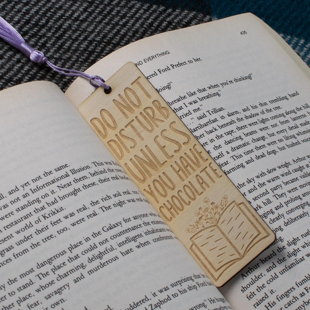 Do Not Disturb Laser Engraved Wooden Bookmark, Cute Wooden Bookmark ...