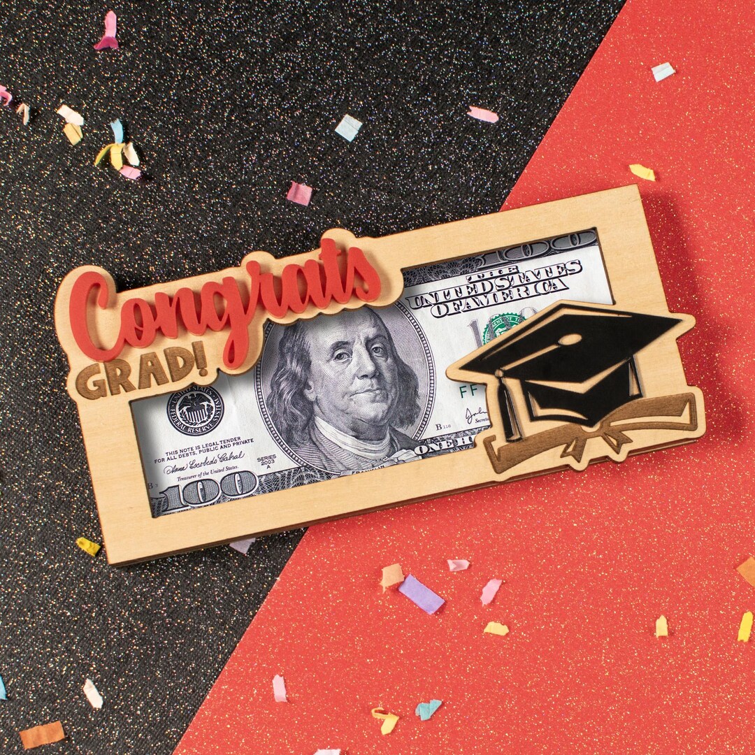 Congrats Grad Graduation Money Holder, Cute Graduation Grad Money Gift ...