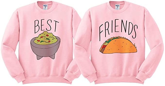 Best Friends Guac and Taco Duo Unisex Sweatshirts Matching | Etsy