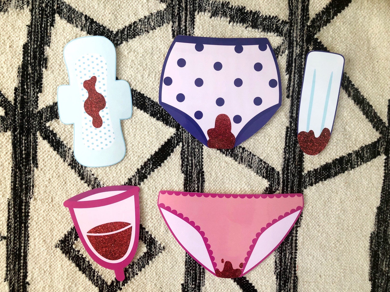 P is for Period Vagina Party Package First Moon Party Menstruation ...