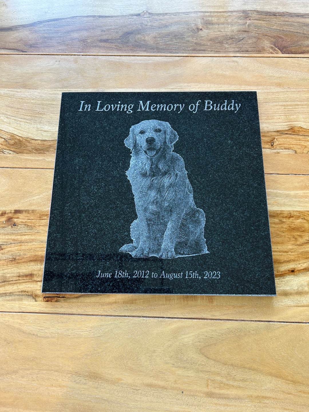 Elegant Granite Pet Memorial - Etsy