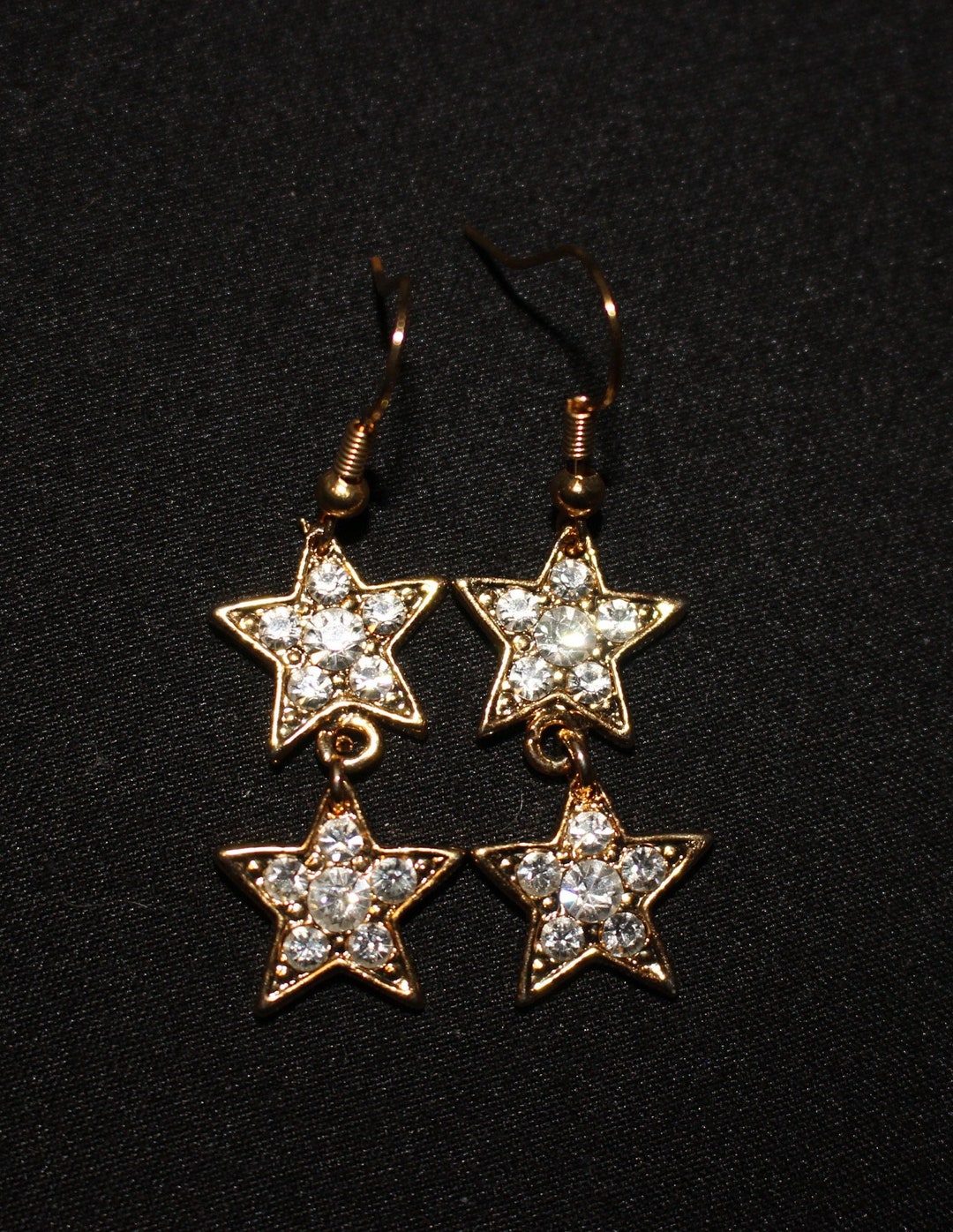 Gold Star Dangle Earrings - Etsy