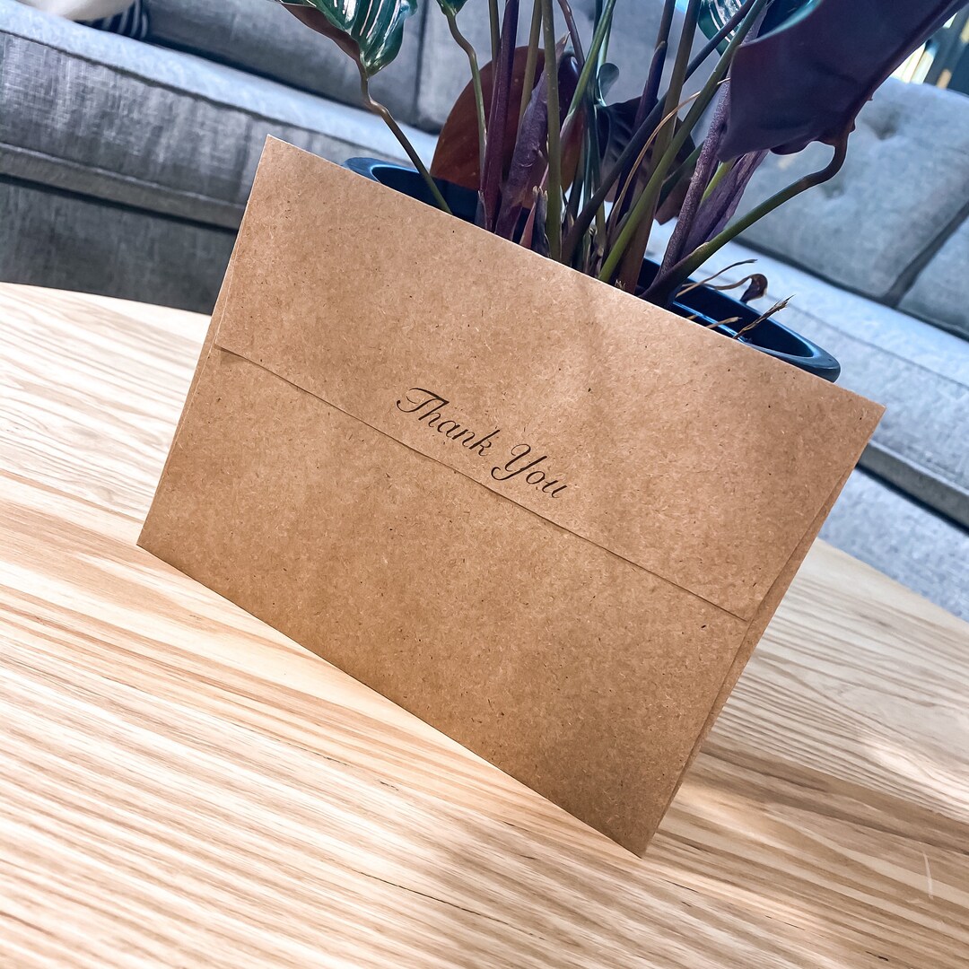 Laser Engraved Thank You Envelopes // Small Business Thank You ...